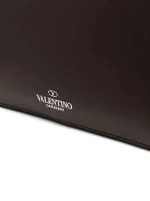 Valentino Garavani Vltn Leather Shoulder Bag - Brown