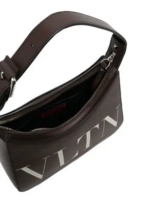 Valentino Garavani Vltn Leather Shoulder Bag - Brown
