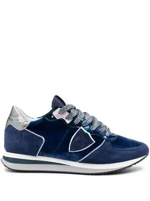 Philippe Model Suede Panelled Low Top Sneakers - Blue