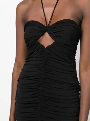 Magda Butrym Ruched Halterneck Mini Dress