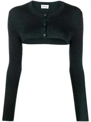 P.a.r.o.s.h Ribbed-knit Cropped Cardigan