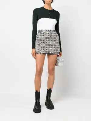 P.a.r.o.s.h Ribbed-knit Cropped Cardigan