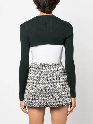P.a.r.o.s.h Ribbed-knit Cropped Cardigan
