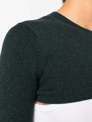 P.a.r.o.s.h Ribbed-knit Cropped Cardigan