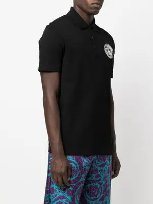 Versace Medusa-embroidered Polo Shirt