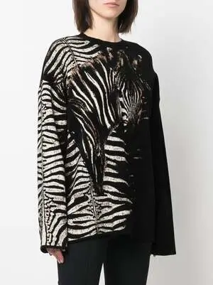 Roberto Cavalli Zebra-print Jumper