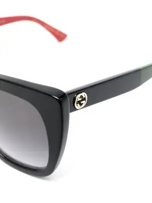 Gucci Logo-plaque Cat-eye Frame Sunglasses