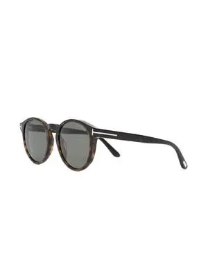 TOM FORD Tortoiseshell Round Frame Sunglasses