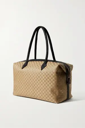 METIER Vérité All Day Leather-trimmed Woven Tote