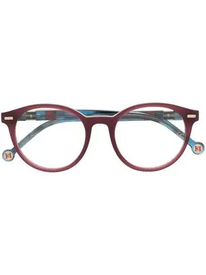Carolina Herrera Round Frame Eyeglasses - Red