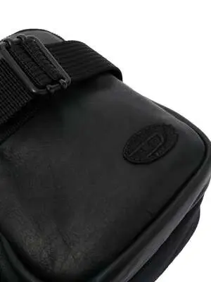 DIESEL® Calf Leather Logo Patch Shoulder Bag