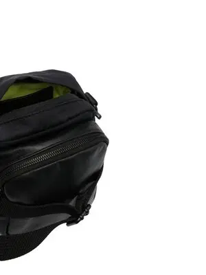 DIESEL® Calf Leather Logo Patch Shoulder Bag