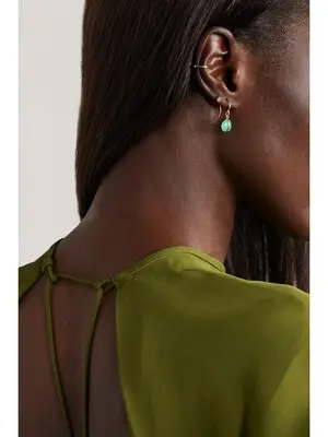 MELISSA JOY MANNING 14-karat Recycled Chrysoprase Drop Earrings