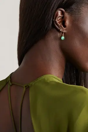 MELISSA JOY MANNING 14-karat Recycled Chrysoprase Drop Earrings