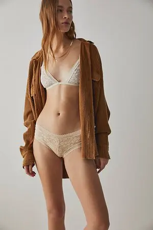 Free People Low-rise Daisy Lace Boyshort Undies - Washed Out