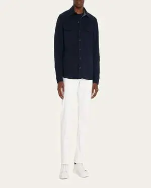 Vince Solid 4-pocket Shirt Jacket - Coastalmed H