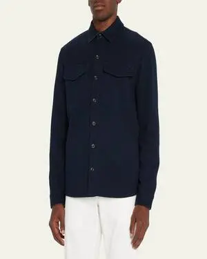 Vince Solid 4-pocket Shirt Jacket - Coastalmed H