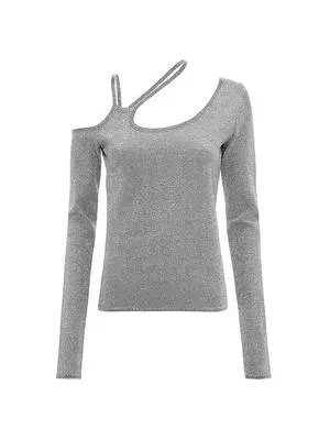 JW Anderson Women's Asymmetric Cut-Out Top - Rose Pink  Silver