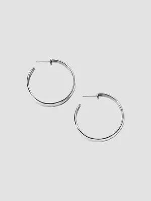 Ippolita Goddess #3 Sterling Tapered Hoop Earrings