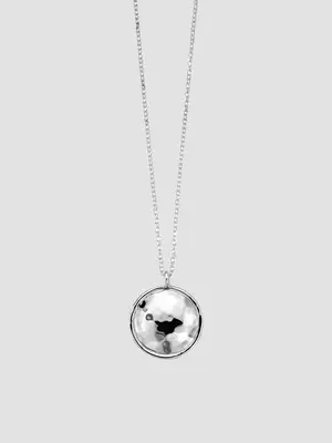 Ippolita Goddess Sterling Small Hammered Pendant Necklace - Silver