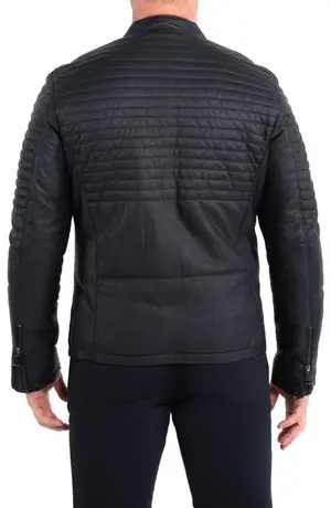 MACEOO Quilted Leather Jacket