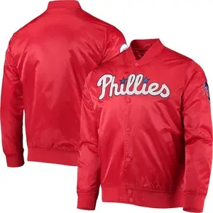 PRO STANDARD Philadelphia Phillies Wordmark Satin Full-snap Jacket - Red
