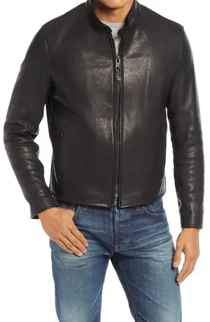 SCHOTT Leather Moto Jacket - Black