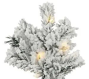 VICKERMAN 5.5' X 49' Flocked Alaskan Tree By