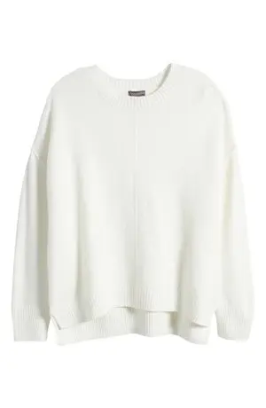 Vince Camuto Exposed Seam Crewneck Sweater - Antique White