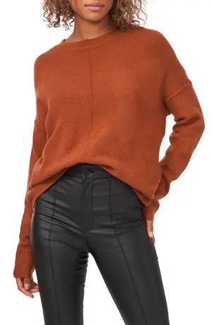 Vince Camuto Exposed Seam Crewneck Sweater - Sierra