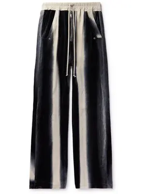 Rick Owens Geth Printed Velour Drawstring Trousers