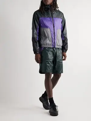 Moncler Straight-leg Colour-block Ripstop Drawstring Shorts