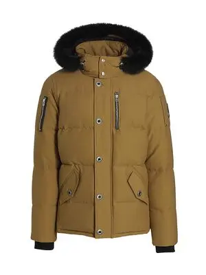 Moose Knuckles Men's 3Q NeoShear Shearling Down Jacket - Navy Black  Tapenade