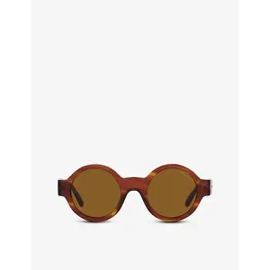 Giorgio Armani Ar903m Round Sunglasses - Brown