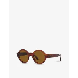 Giorgio Armani Ar903m Round Sunglasses - Brown