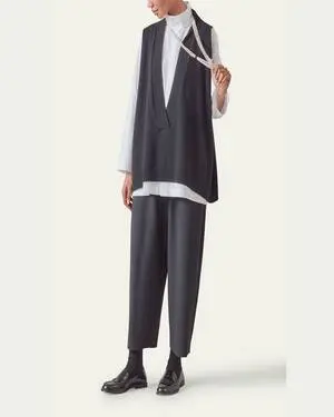 Eskandar Deep V-neck Cashmere Vest