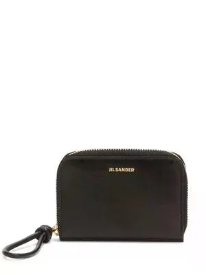 JIL SANDER Logo-plaque Zip-up Purse - Black