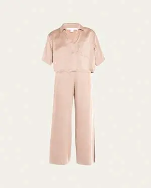 Lunya Washable Silk High-rise Pant Set Otium Tan