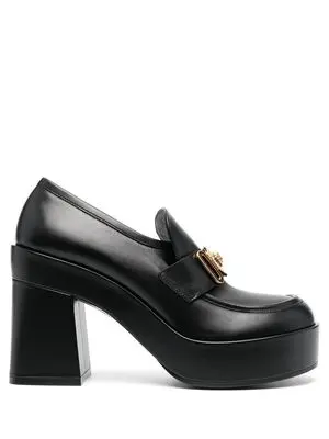 Versace Medusa-head Leather Loafers - Black