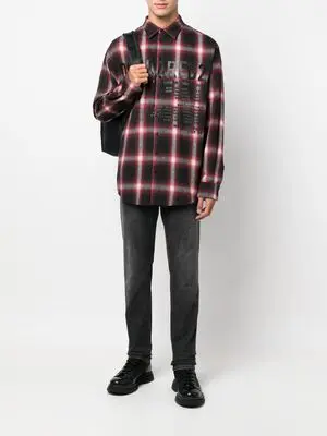 Dsquared2 Logo-print Checked Cotton Shirt