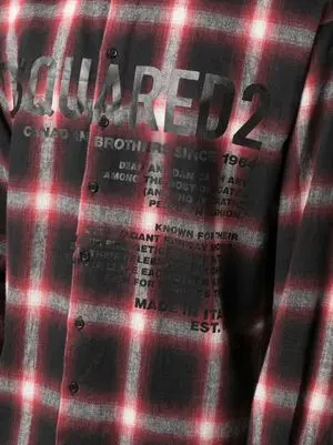Dsquared2 Logo-print Checked Cotton Shirt