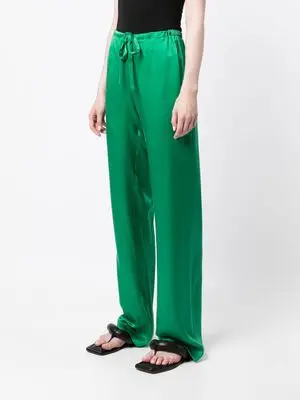 WOERA Straight-leg Silk Trousers