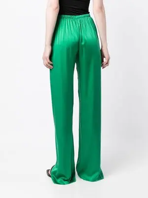 WOERA Straight-leg Silk Trousers