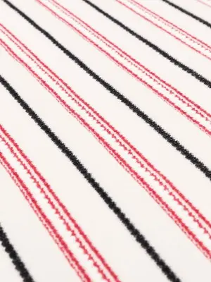 BARRIE Striped Knitted Scarf