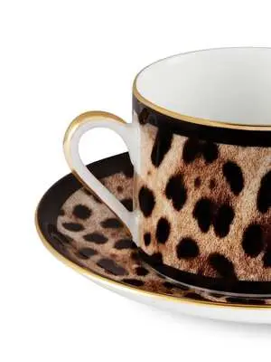 Dolce & Gabbana Leopard-print Porcelain Tea Set