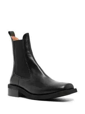 GANNI Leather Chelsea Boots