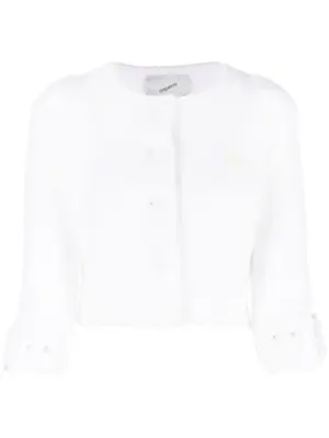 Coperni Beted-cuff Cropped Cardigan