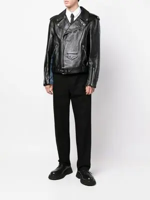 Alexander McQueen Panelled Biker Jacket