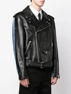 Alexander McQueen Panelled Biker Jacket