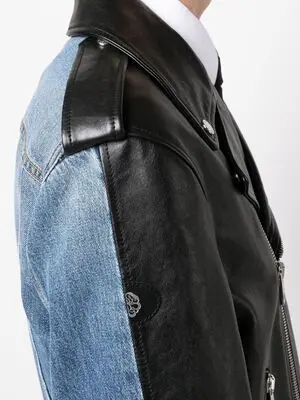 Alexander McQueen Panelled Biker Jacket